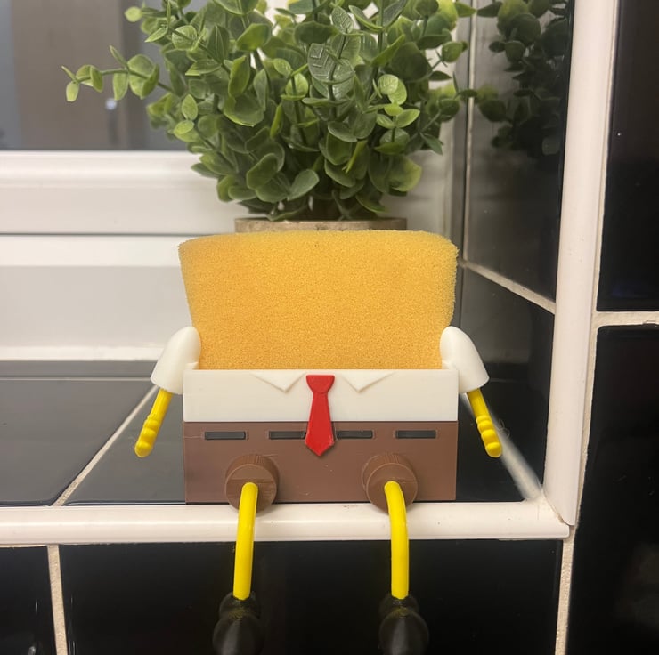 Sponge holder SpongeBob 3d printed - Folksy
