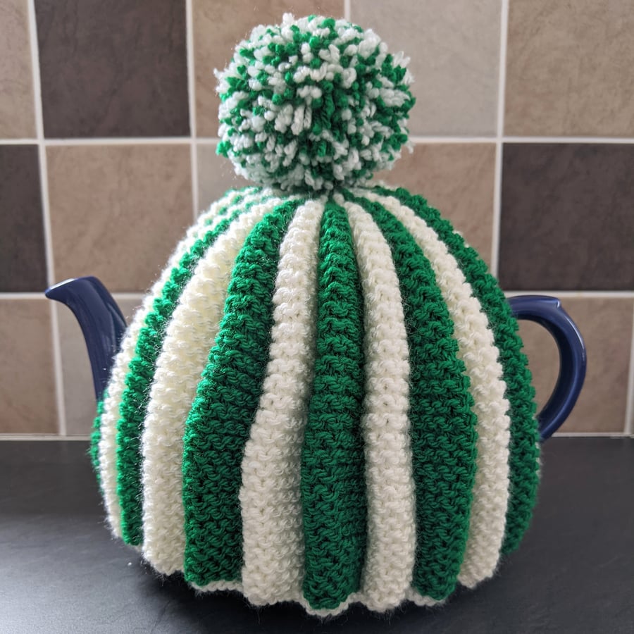 SALE Green and white vintage style tea cosy - Folksy