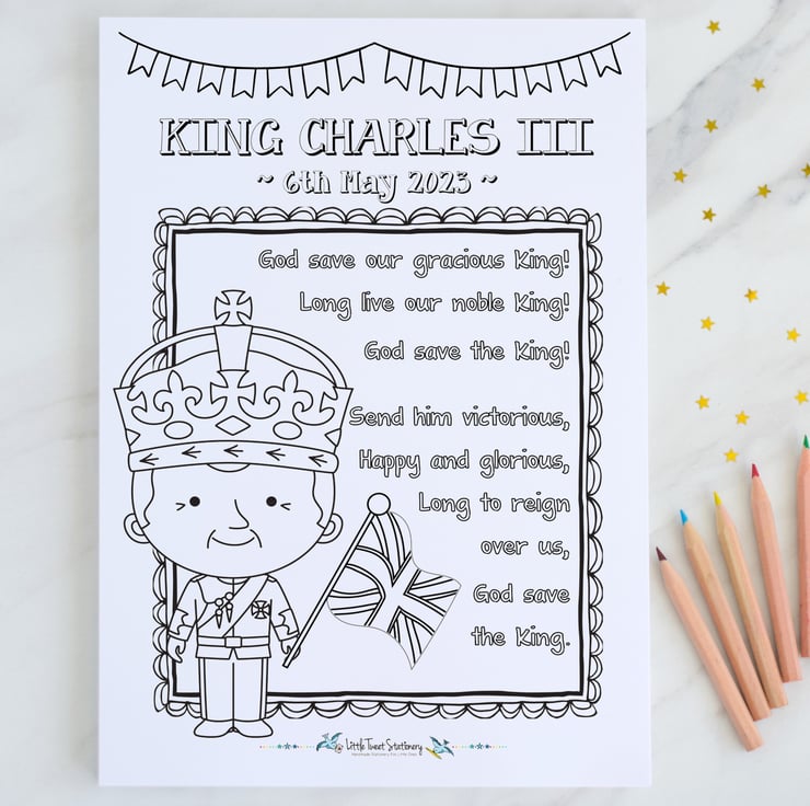 King Charles Coronation Activity Set - Folksy