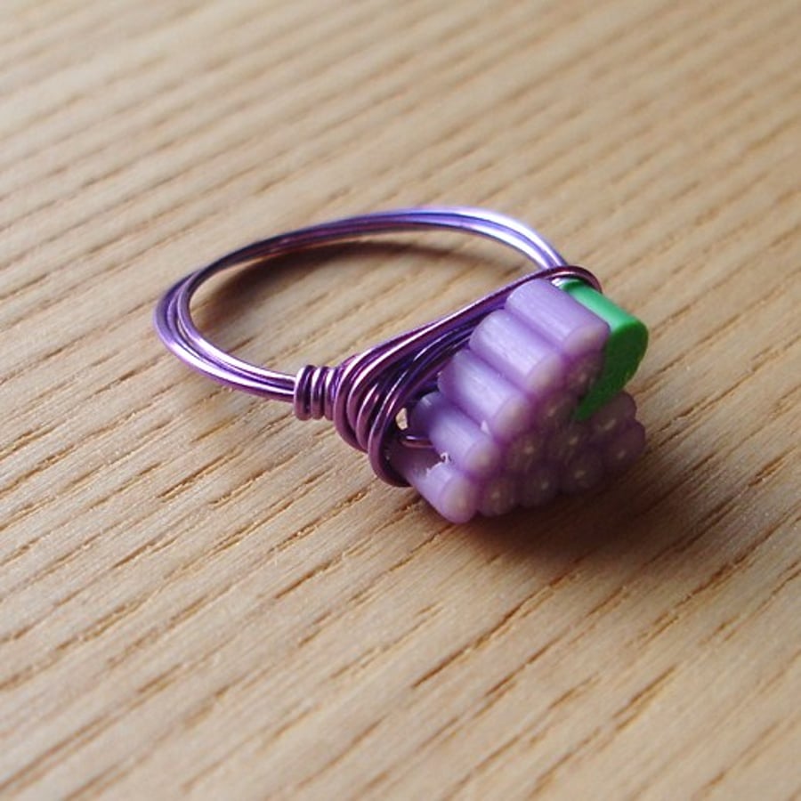 Juicy Grapes Wire Wrapped Ring - Folksy