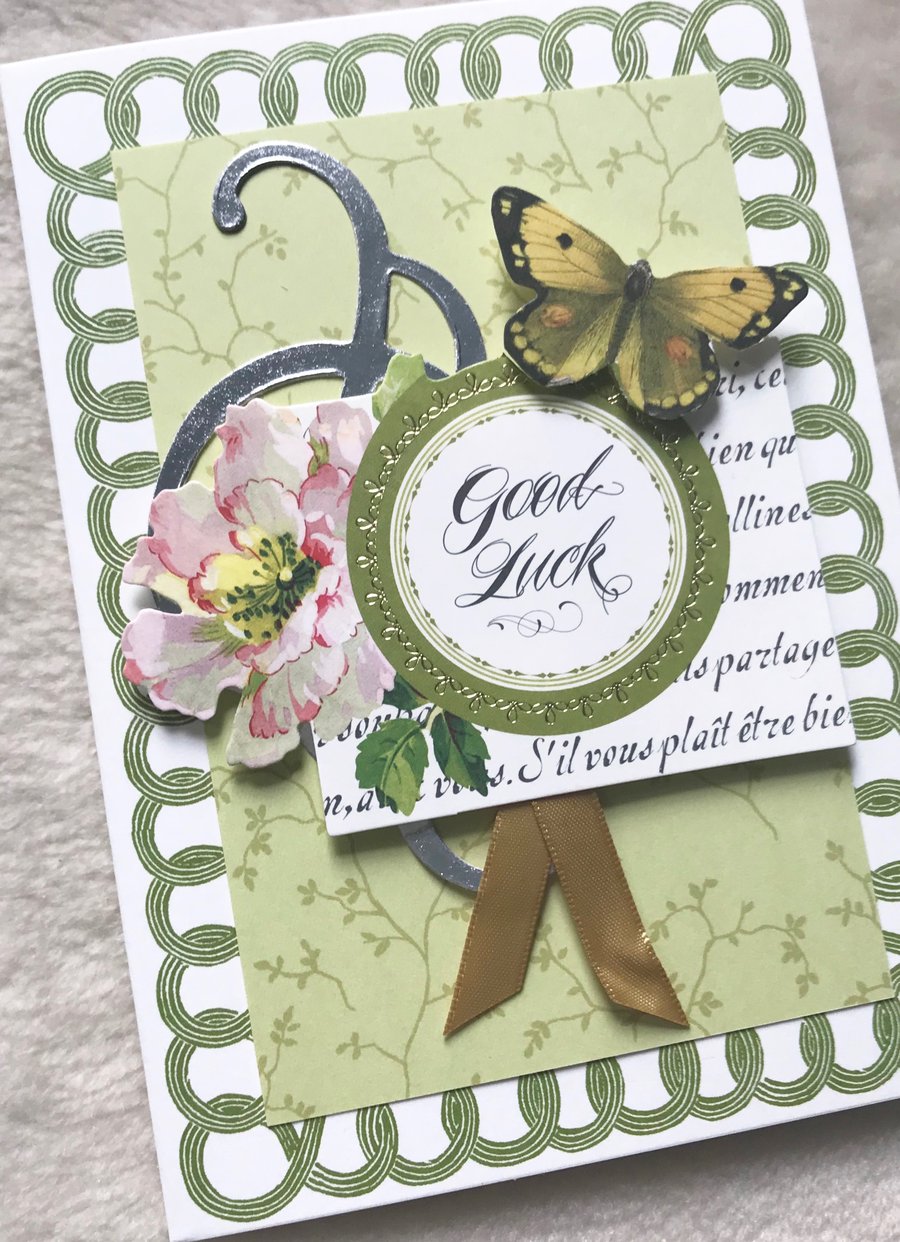 Luxury Handmade 3D Good Luck Card - Folksy