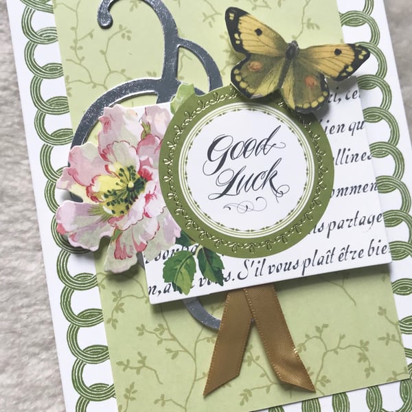 Luxury Handmade 3D Good Luck Card - Folksy