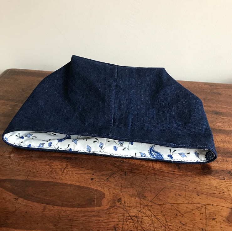 Denim storage basket with wipe-clean lining - Folksy