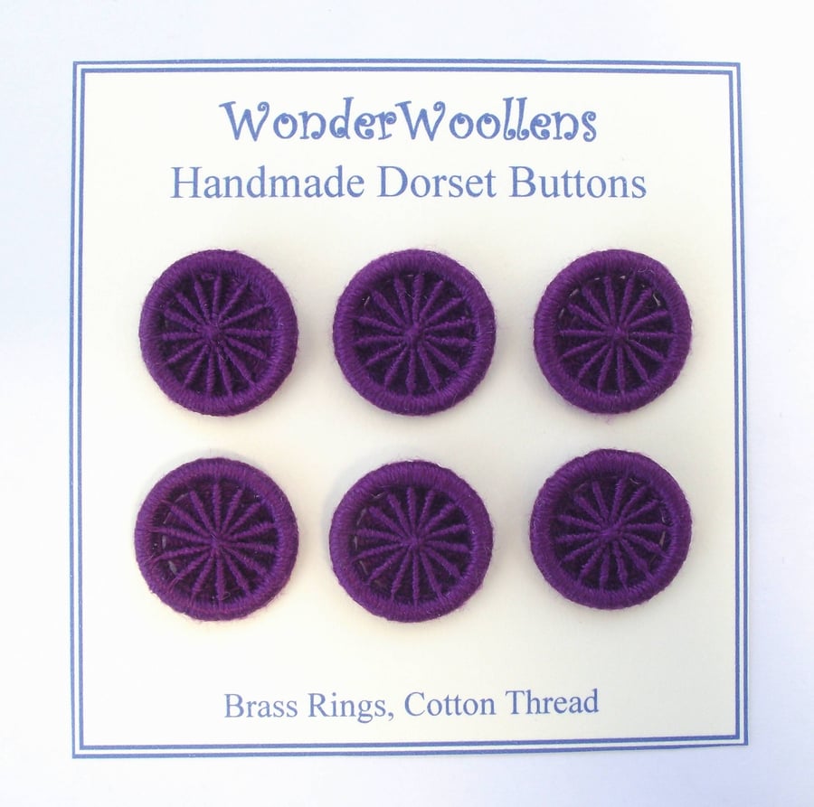 Dorset Buttons or Embellishments, Six x 2cm, Ha... - Folksy