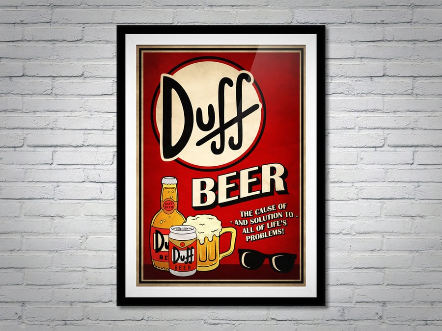 The Simpsons Duff Beer Moe's Tavern Bar Sign Mo... - Folksy