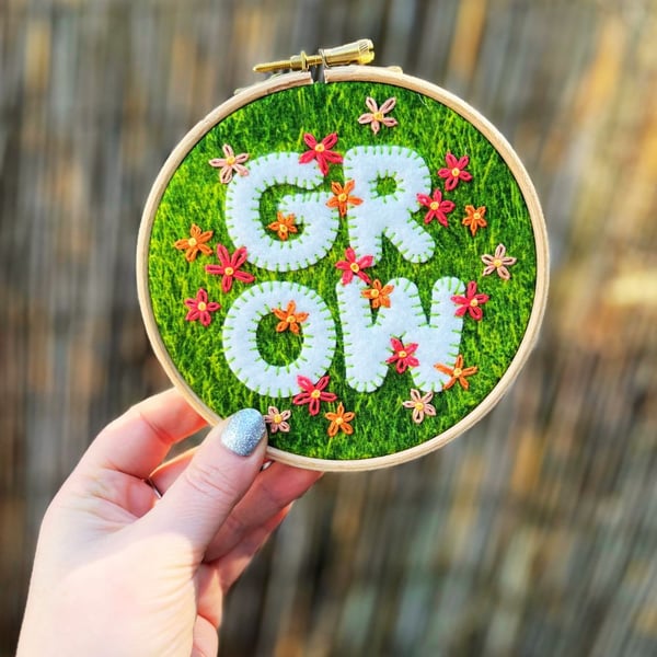 Embroidery Hoop Art on Folksy