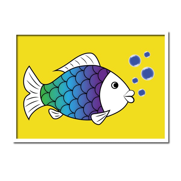 CARP & SCALES ART PRINT, NURSERY, CHILDREN'... - Folksy