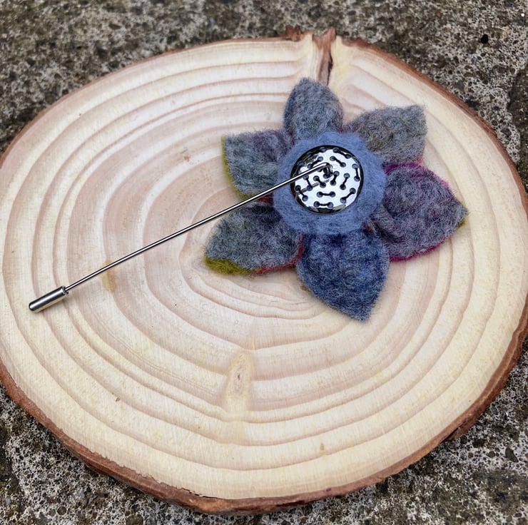 Flower scarf pin, shawl pin, brooch, hand made ... - Folksy