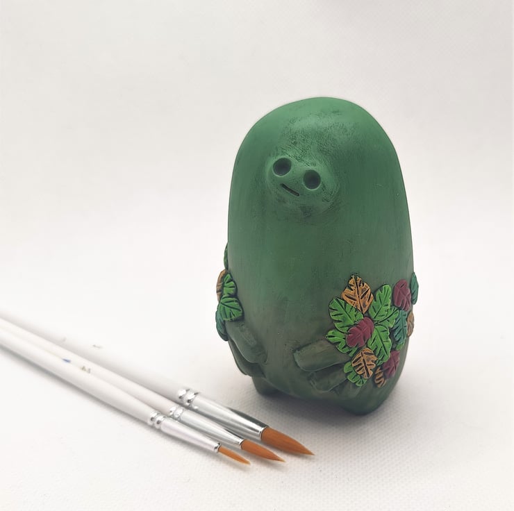 Forest Spirit Figure Mixed Media Fantasy Art B - Folksy