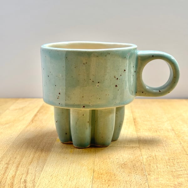 Stackable stoneware tea mugs and coffee cups - ... - Folksy
