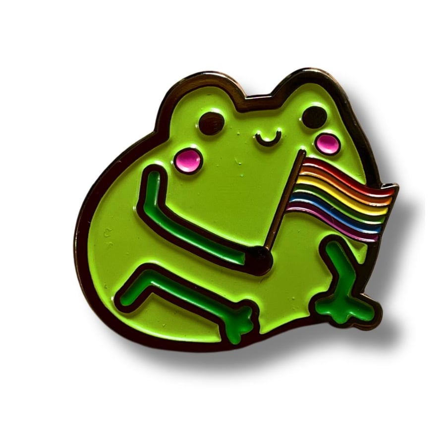 LGBTQ Proud Frog Badge - Folksy