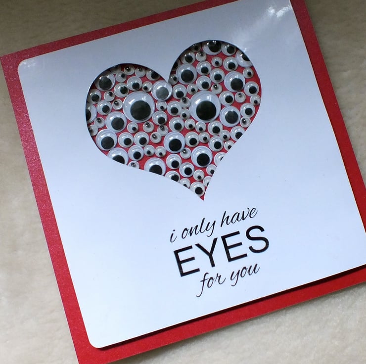 Handmade ‘I Only Have Eyes For You’ Valentine's... - Folksy