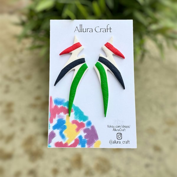 Statement Paralympic Stud Earrings - Bespoke - Folksy