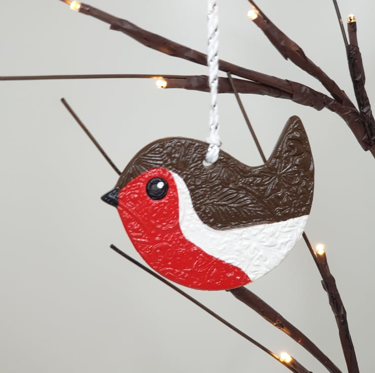 Robin decoration, Christmas tree decoration mad... - Folksy