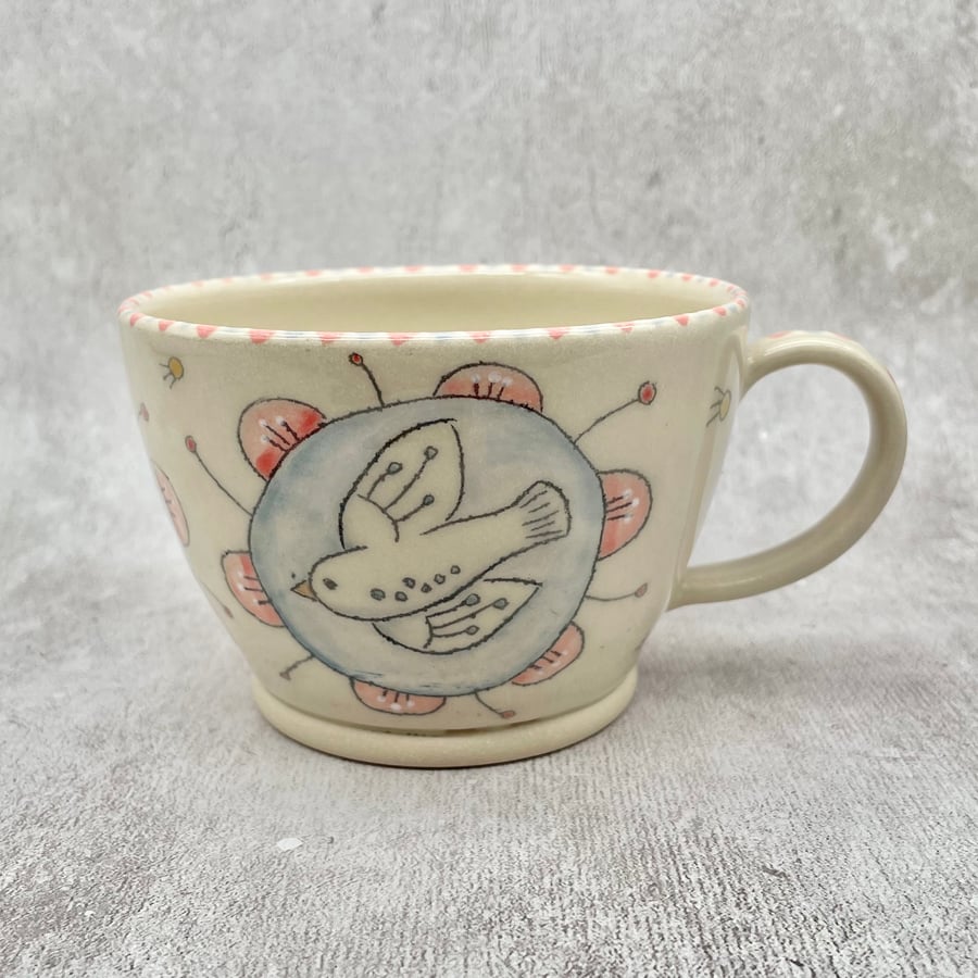 Handmade Pottery Tea Coffee Mug - Pretty Pastel... - Folksy
