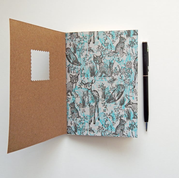 Little Fox Kraft Notebook with Cream paper - 6x... - Folksy