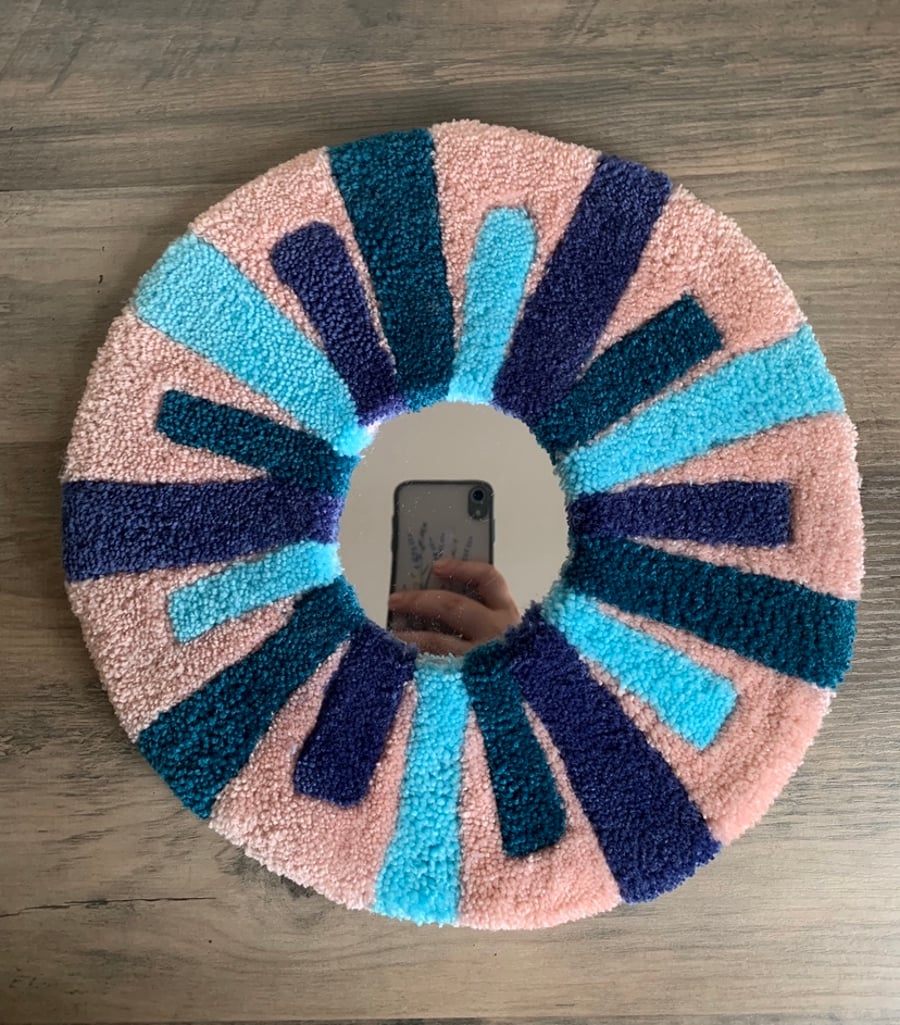 Tufted mirror - wall decor - wall art - Folksy