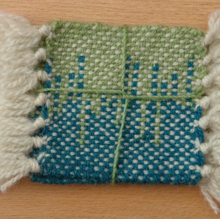 Hand Woven Wool Coasters - Set of 4 - turquoise... - Folksy