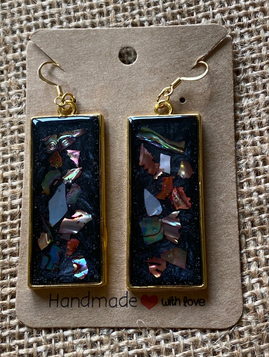 Handmade Gold-Rimmed Rectangular Abalone Shells... - Folksy