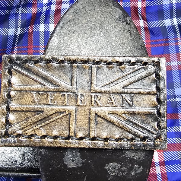 Uk veterans leather patch - Folksy