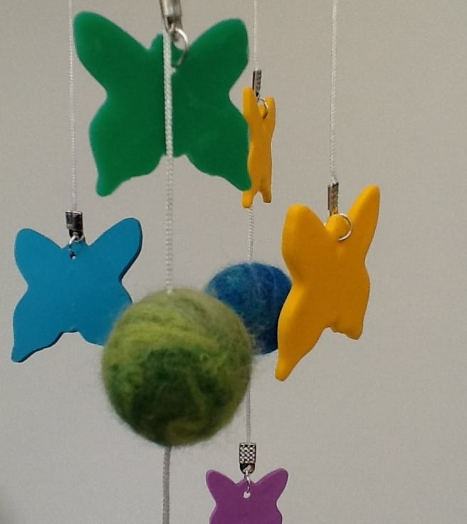 Decorative Hanging Mobile - "Butterflies&q... - Folksy