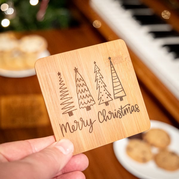 Handcrafted Christmas Coasters. Set of 4. - Folksy