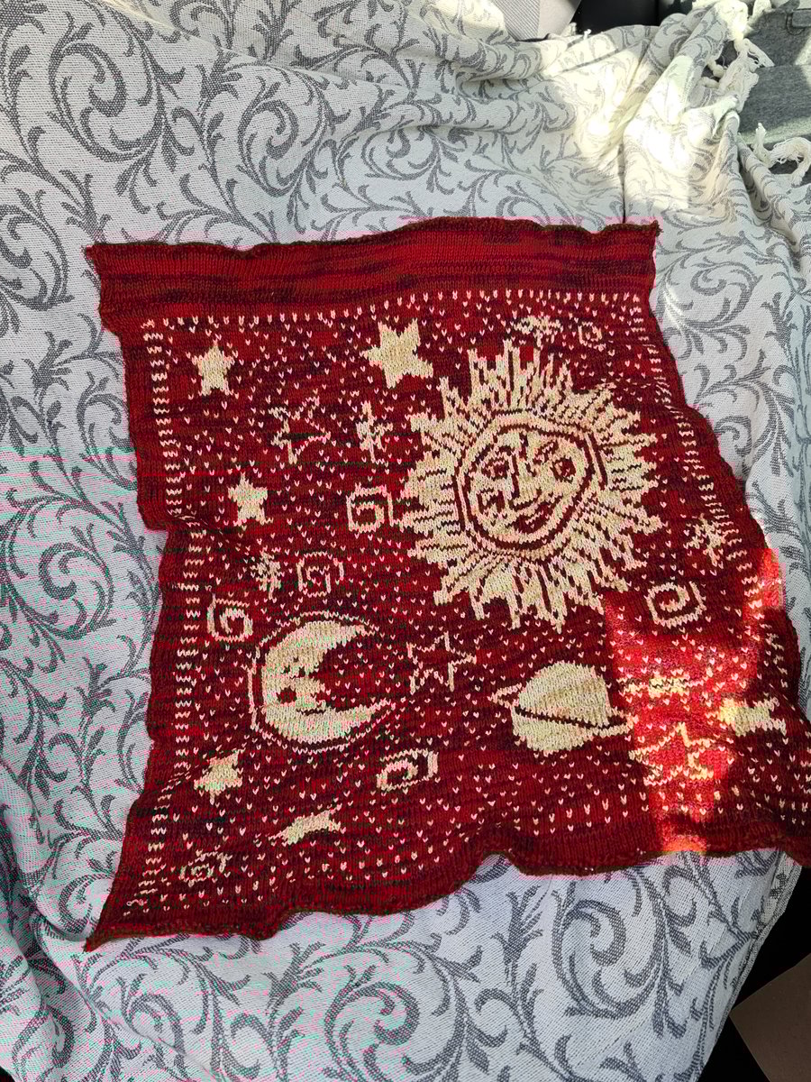 Knitted Sun Moon Cushion cover - Folksy