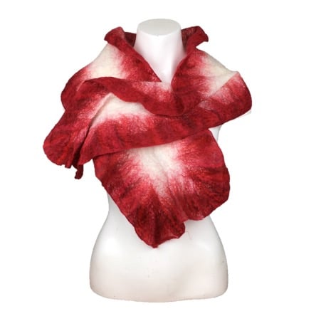 Seconds Sunday - Nuno felted scarf, merino wool... - Folksy