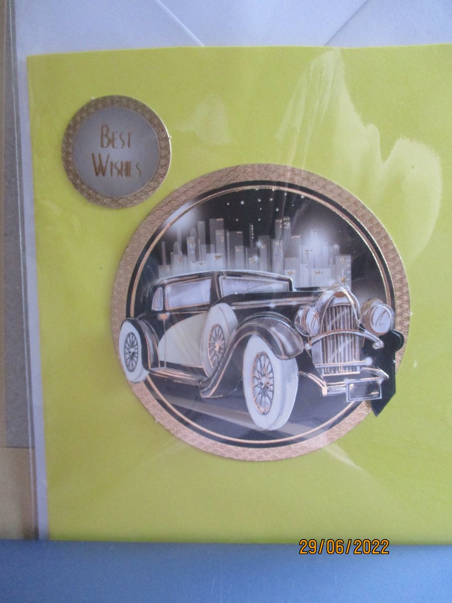 Best Wishes Car Card - Folksy