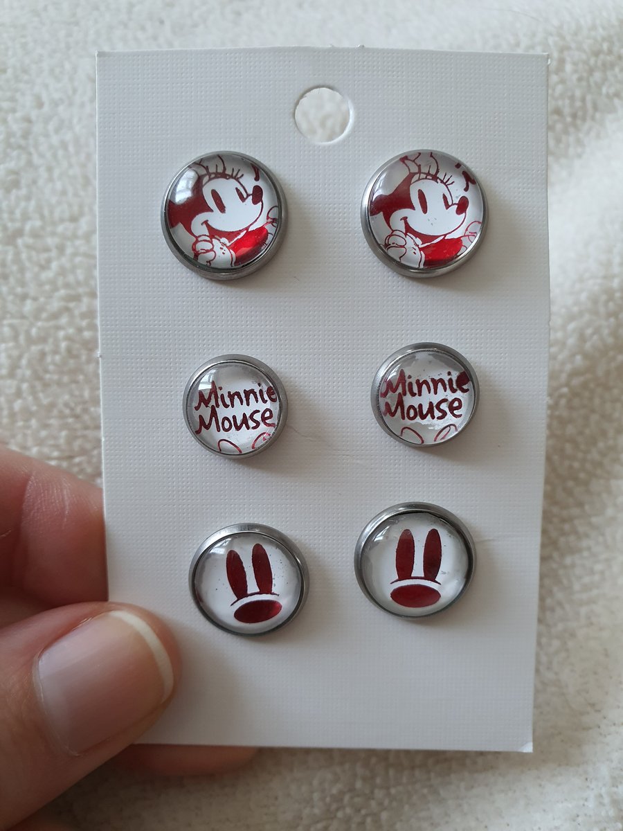 Minnie Mouse earring set - Folksy