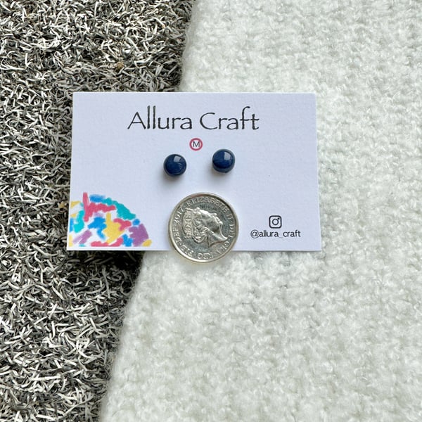Deep Navy Studs - Micro - Folksy