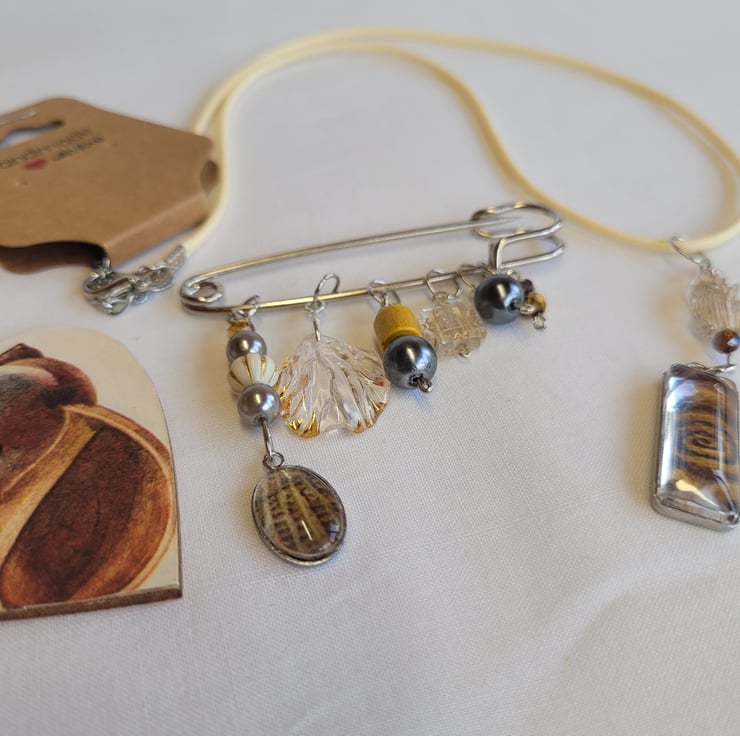 Upcycled Book Shell Jewellery Set - Folksy