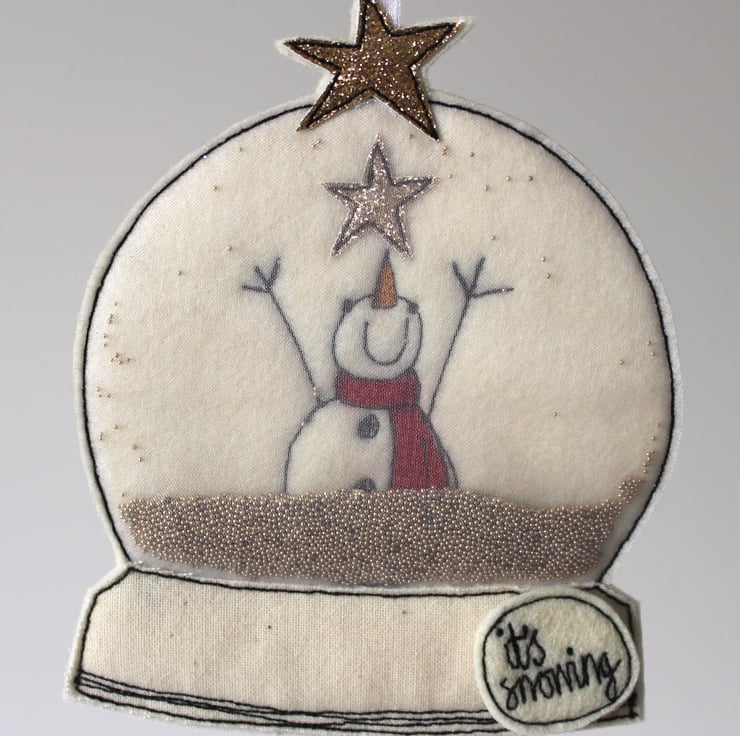 'it's snowing' Snow Globe - Hanging Decoration - Folksy