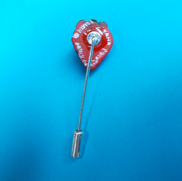 Small Succulent Red STRAWBERRY PIN 3D Wedding B... - Folksy