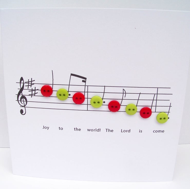 Christmas Card - Joy to the World Carol Music w... - Folksy