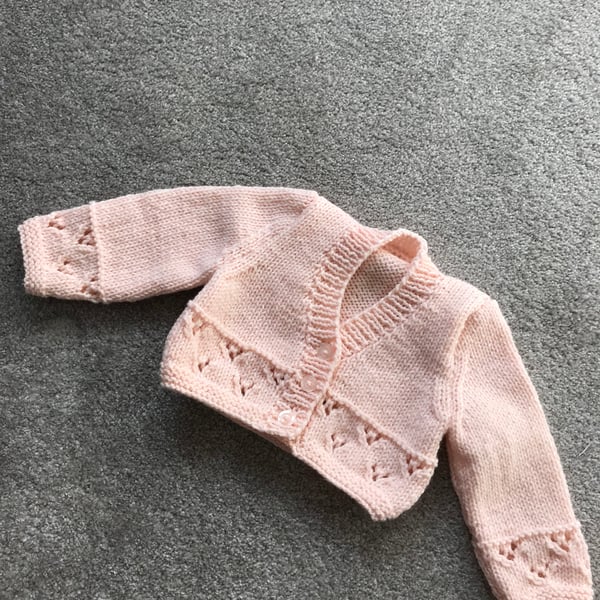 Sparkly peach cardigan - Folksy