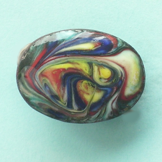 small oval scrolled brooch - Folksy