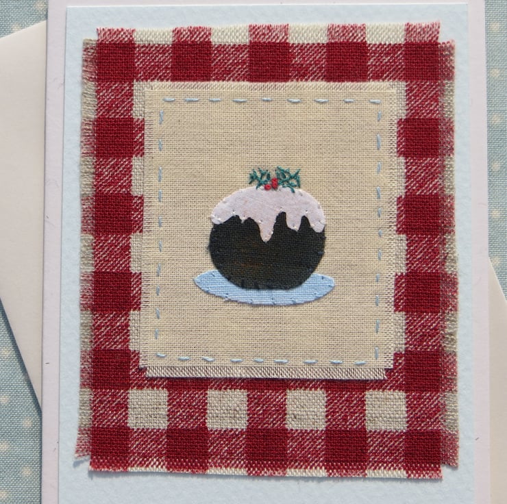 Hand-stitched little pudding with embroidered d... - Folksy