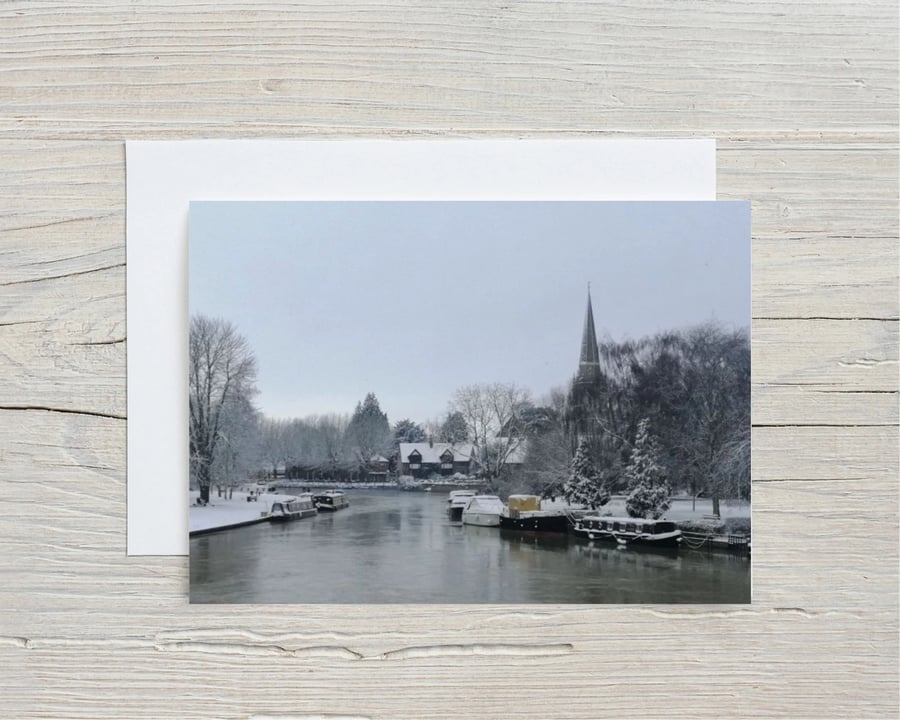 Single A6 Blank Greeting Card of Abingdon on Th... - Folksy