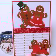 Fun gingerbread family Christmas card - Folksy
