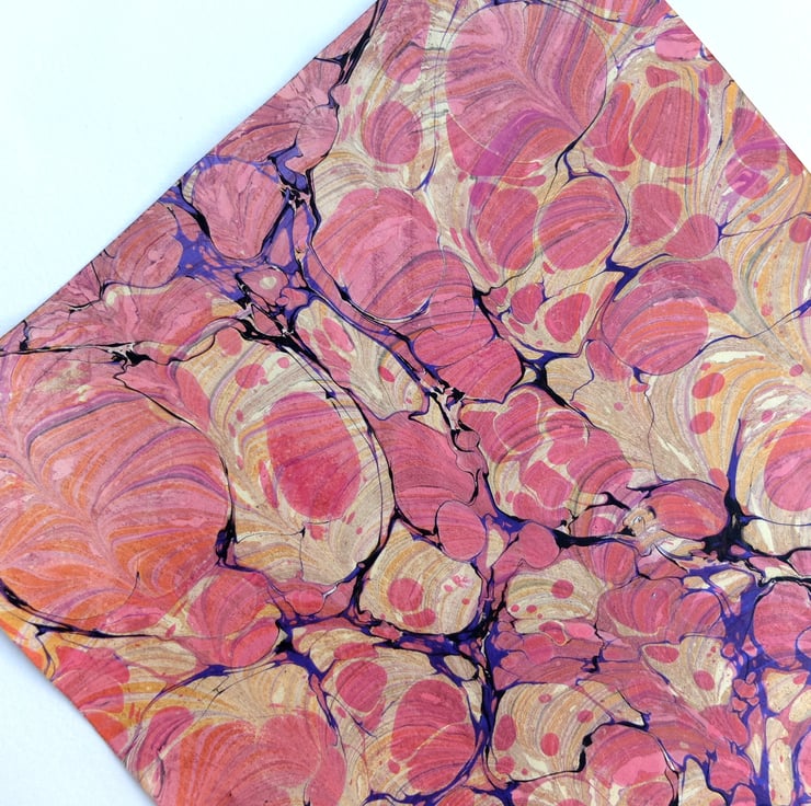 A4 Marbled paper sheet double marbled stone pat... - Folksy