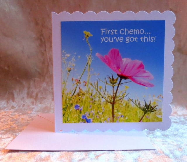 Chemo card. Cancer card. First chemo. - Folksy