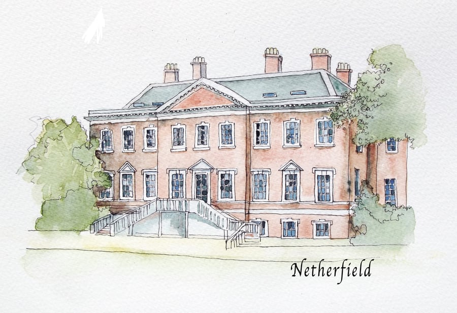 Prints of Houses from Jane Austin Books - Folksy