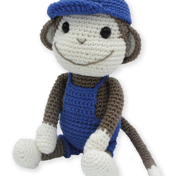Bryan the Monkey Crochet Kit, DIY craft kit, Cr... - Folksy