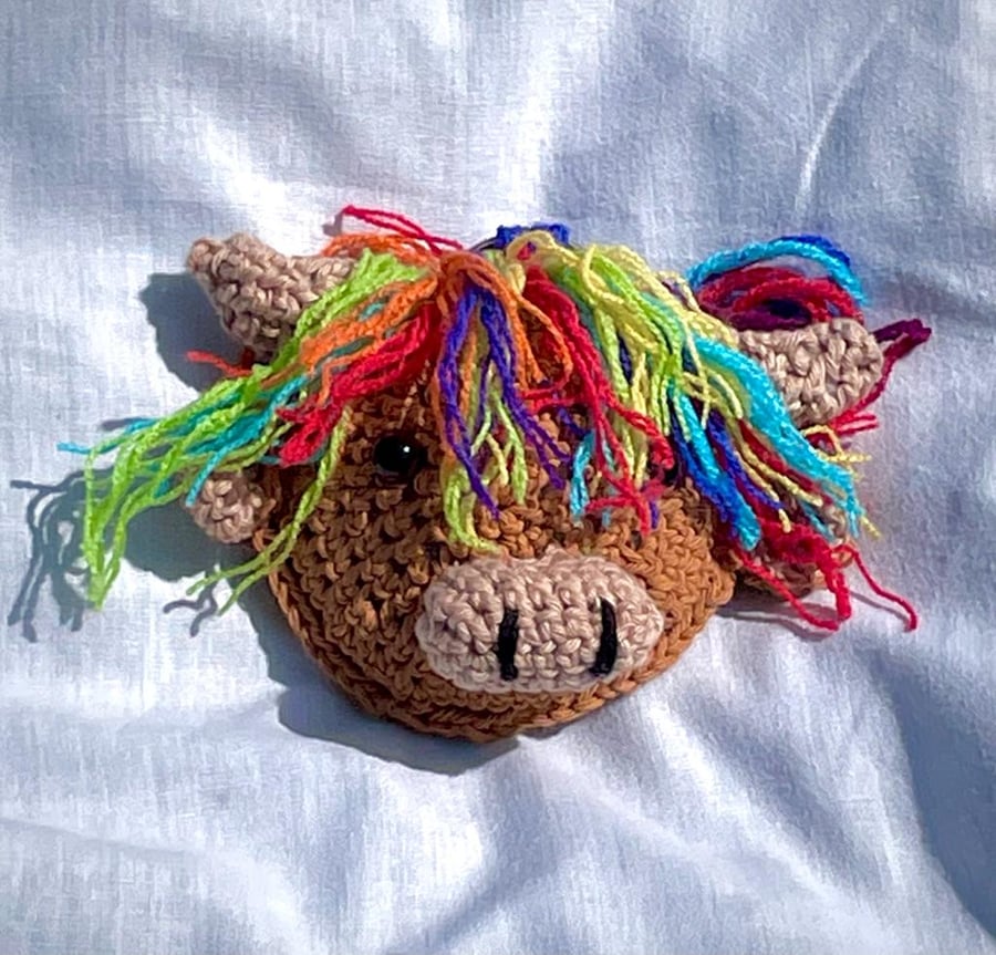 Crochet Highland Cow Keyrings - Folksy