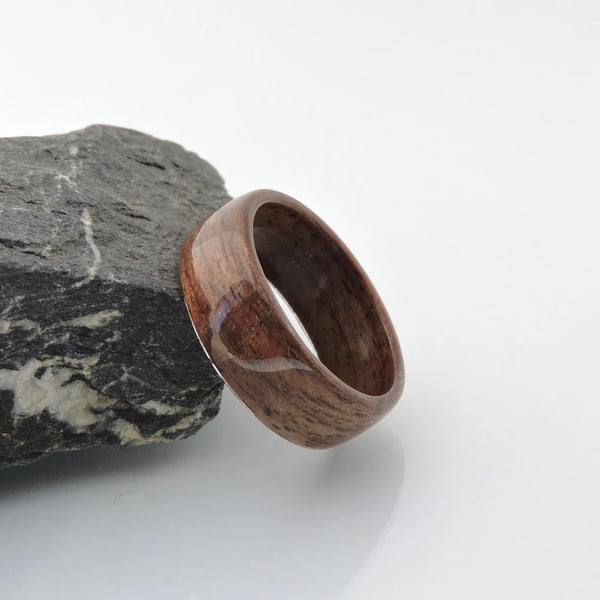 Handmade Walnut Wood Ring - Folksy