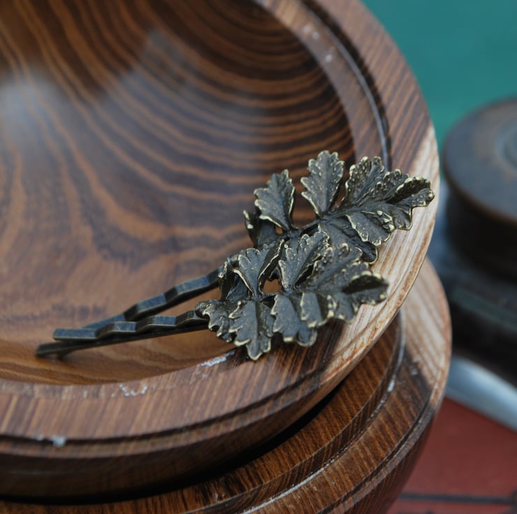 Fall Leaf Hair Pins - Folksy