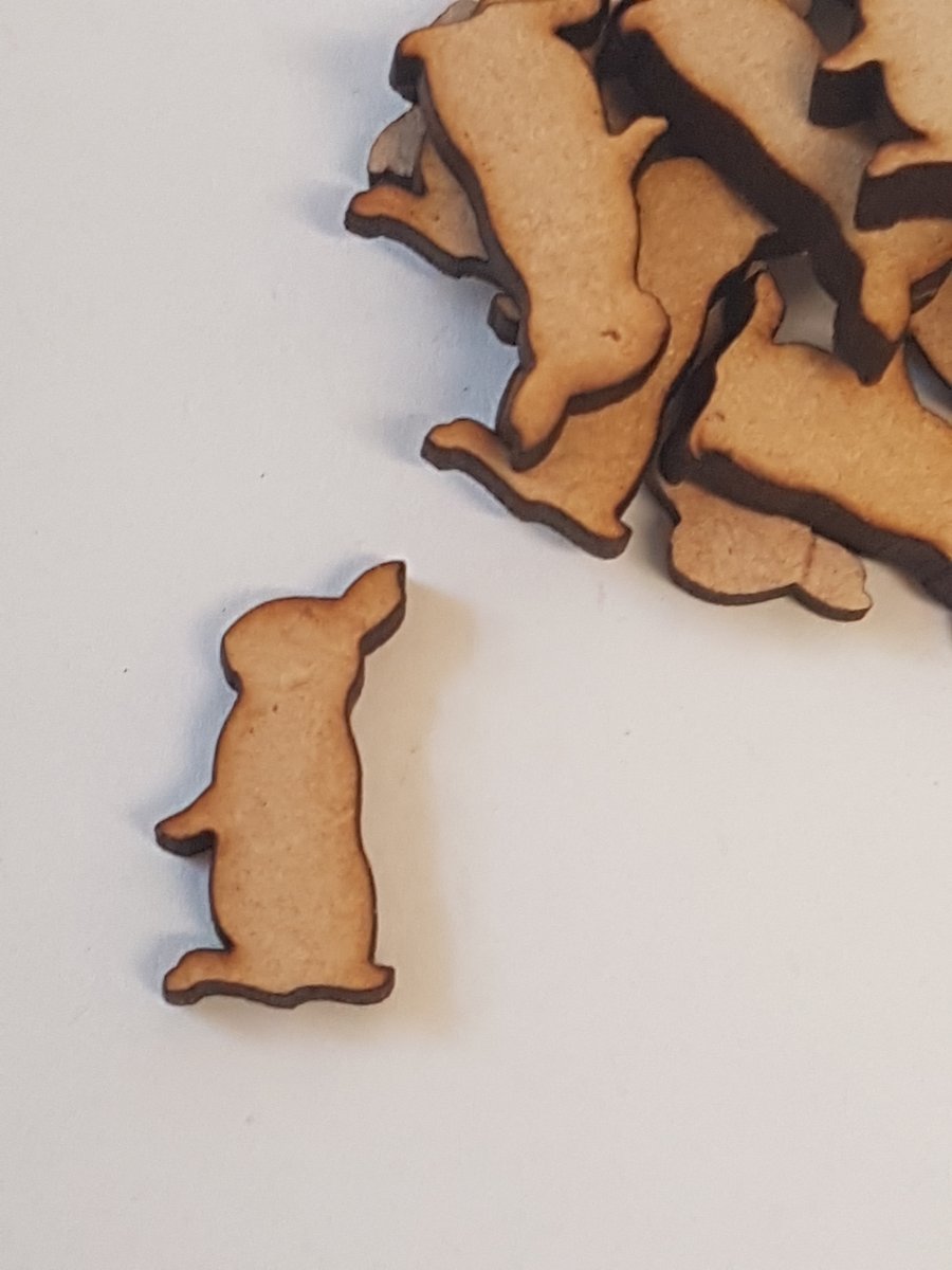 MDF Bunny Rabbit B 2cm - 50 x Laser cut wooden ... - Folksy