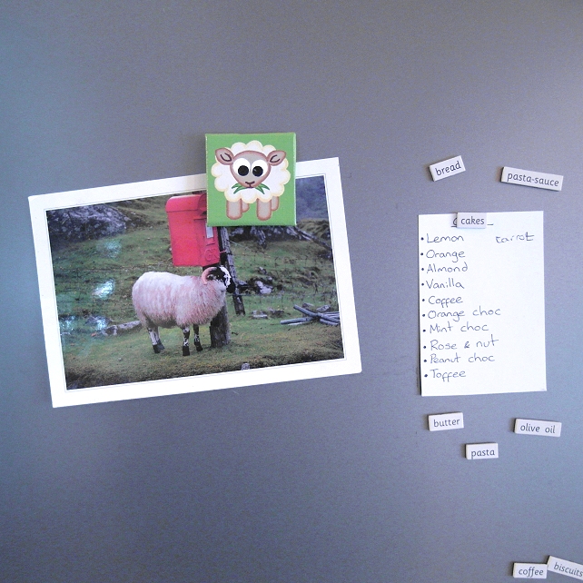 Cute Sheep Magnet - original hand painted fridg... - Folksy