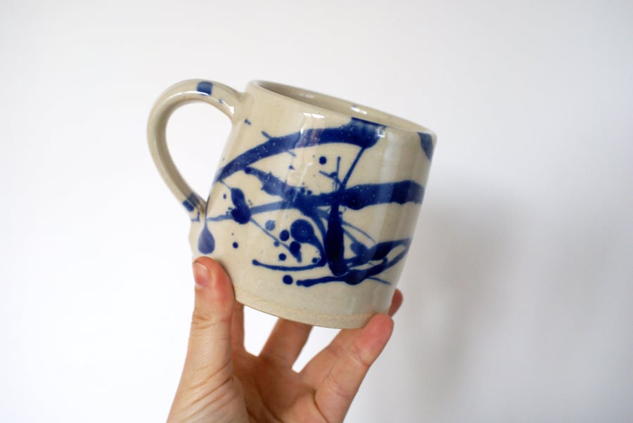 Straight sided white stoneware hand thrown pott... - Folksy